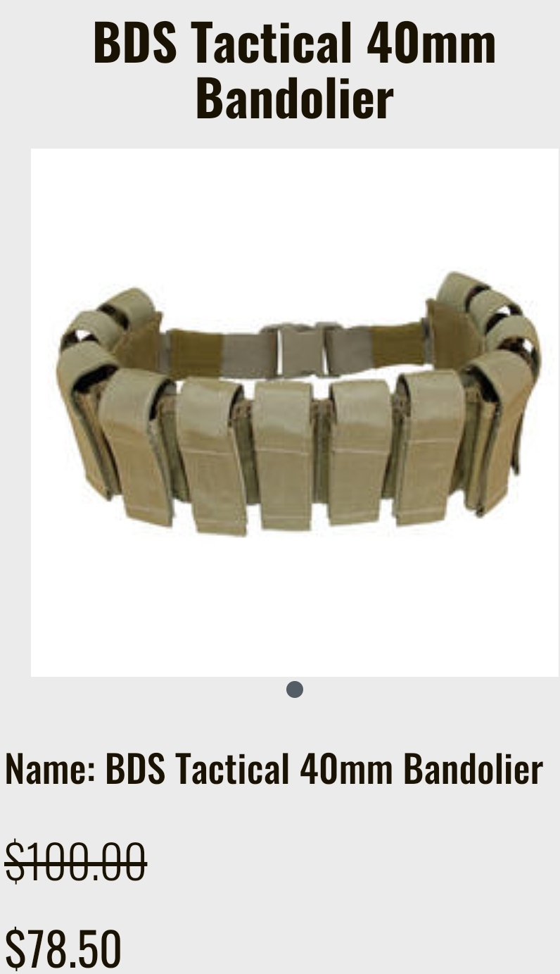 SOLD 40mm belt (BDS Tactical) | HopUp Airsoft