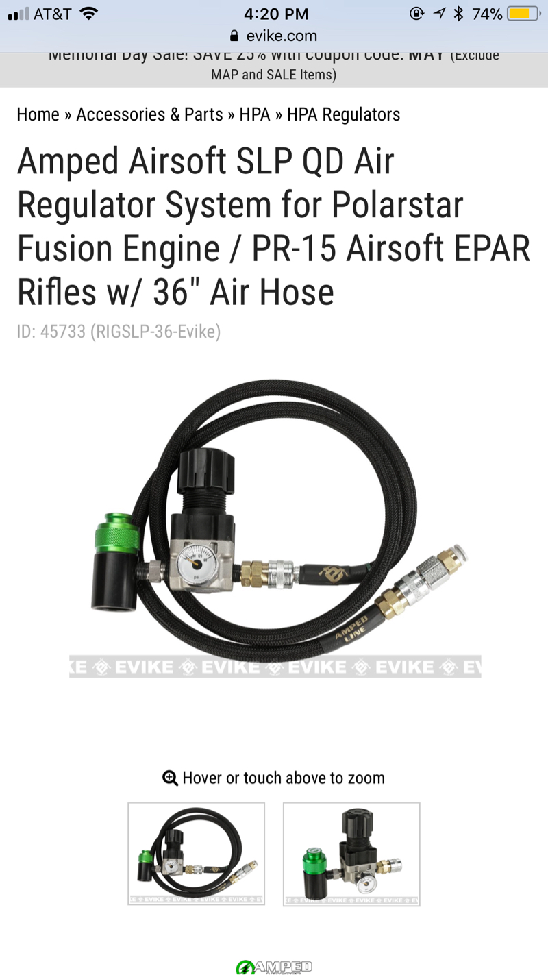 SOLD amped slp regulator | HopUp Airsoft