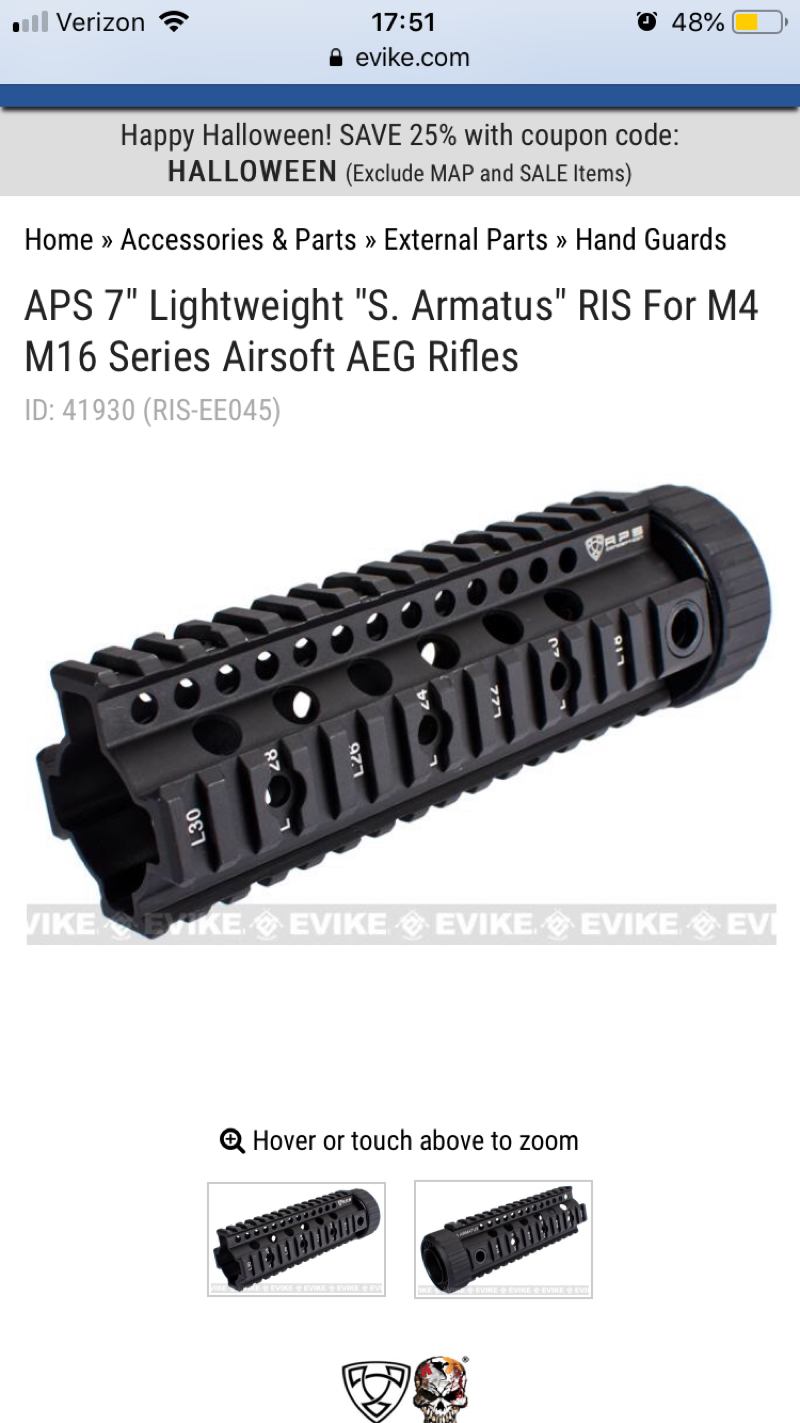 SOLD WTB M4 Rails | HopUp Airsoft