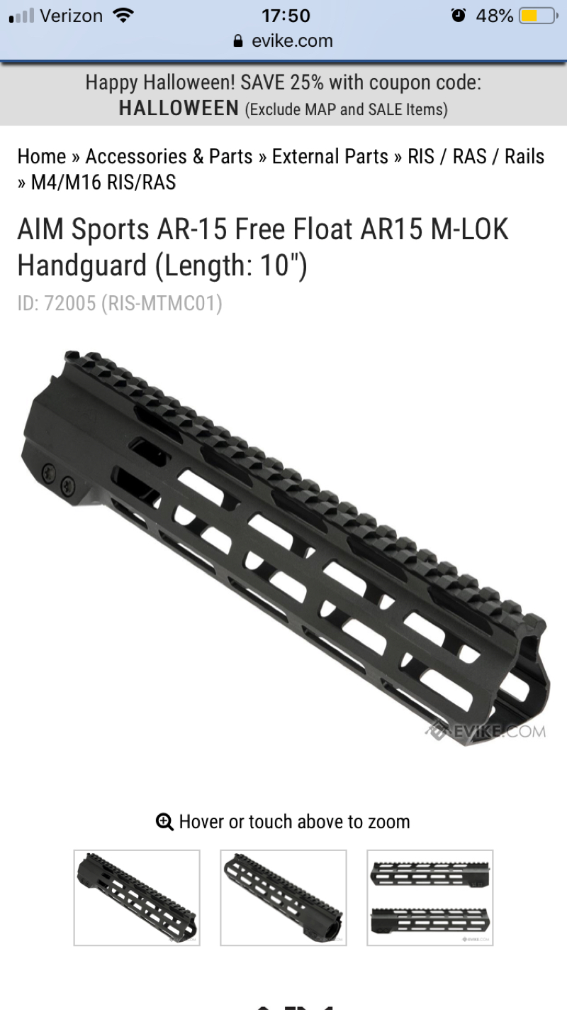 SOLD WTB M4 Rails | HopUp Airsoft