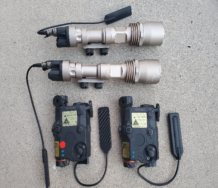 SOLD *Bundle* M961 Style lights (2) + Red Laser/Light Peq + Green Laser ...