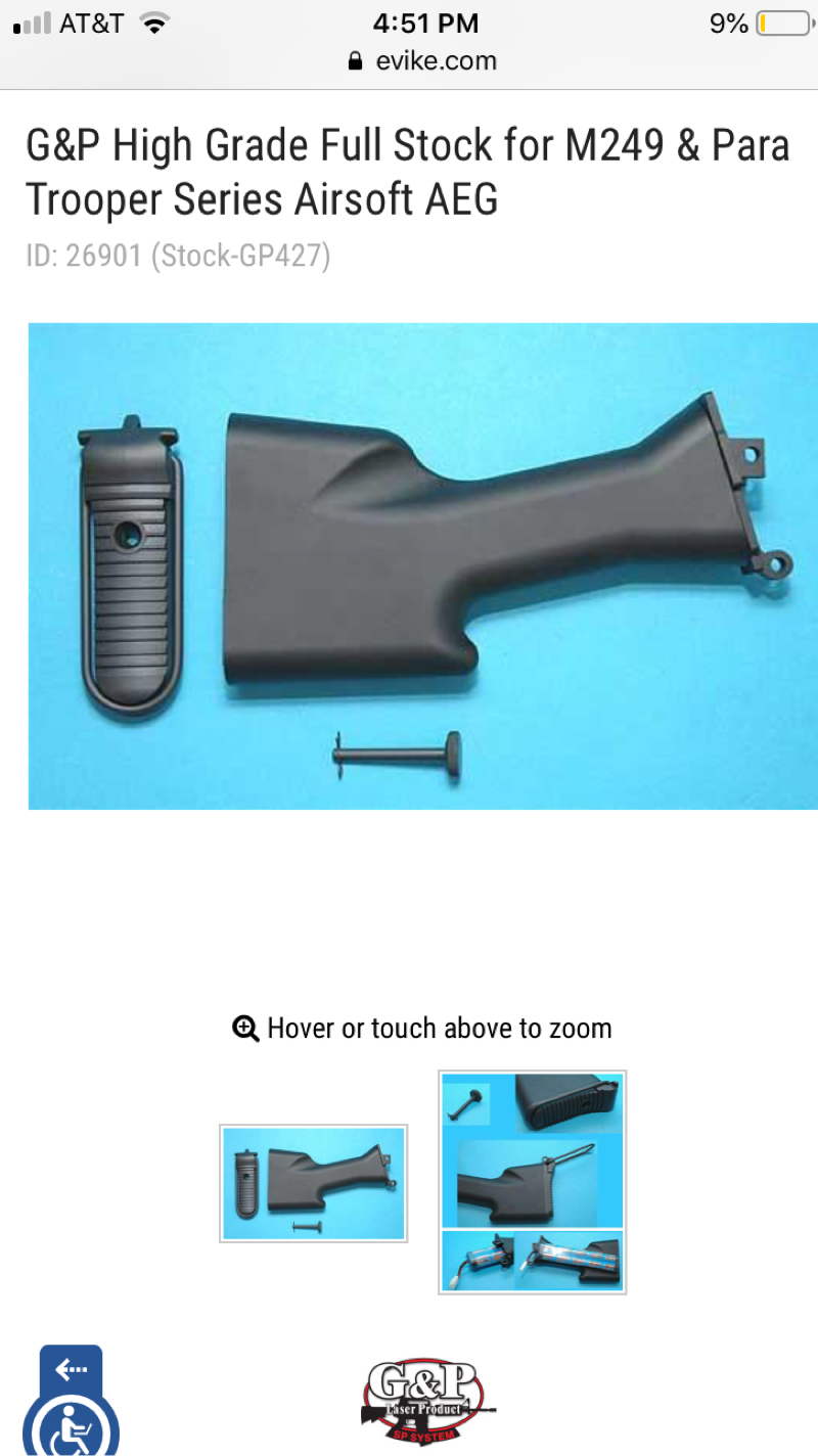 SOLD WTB M249 Full Stock | HopUp Airsoft