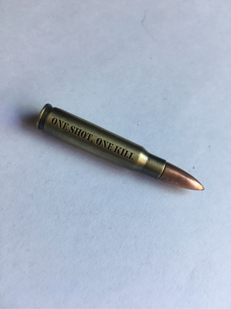 SOLD Sniper Bullet Charm - "One Shot One Kill" | HopUp Airsoft