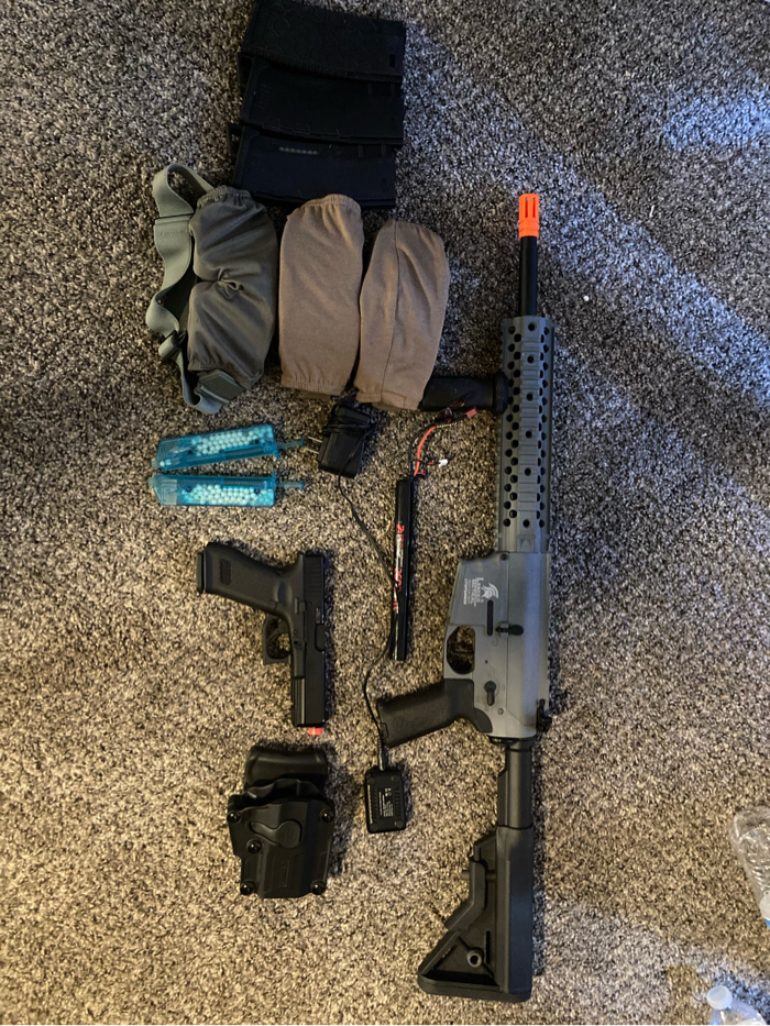 Airsoft set, elite force glock gen 5 and lancer tactical gen 4 airsoft ...