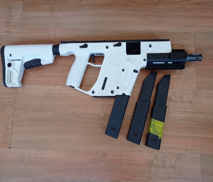SOLD KRYTAC KRISS VECTOR LIMITED EDITION 'ALPINE WHITE' AEG SMG RIFLE ...
