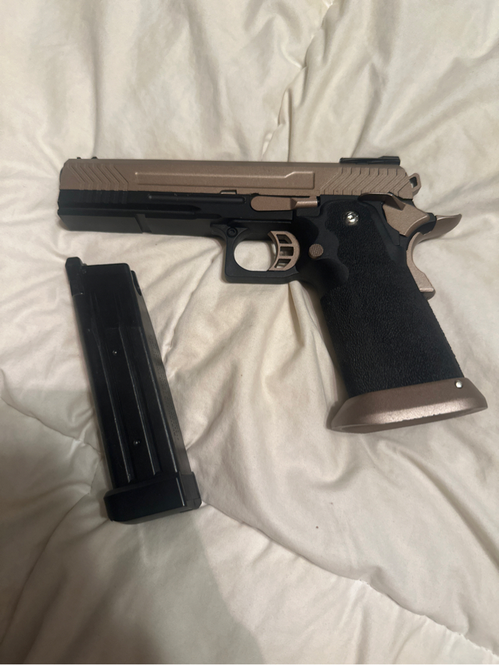 AW Custom HX10 Split Frame Hi-Capa Full Auto Select Fire GBB Pistol ...