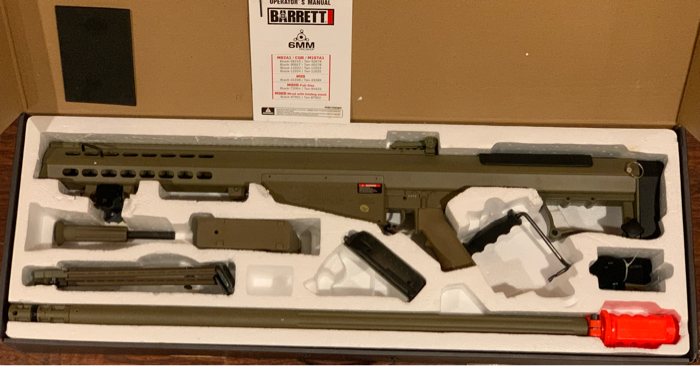 SOLD BRAND NEW 6mmProShop Barrett Licensed M107A1 Bolt Action Powered ...