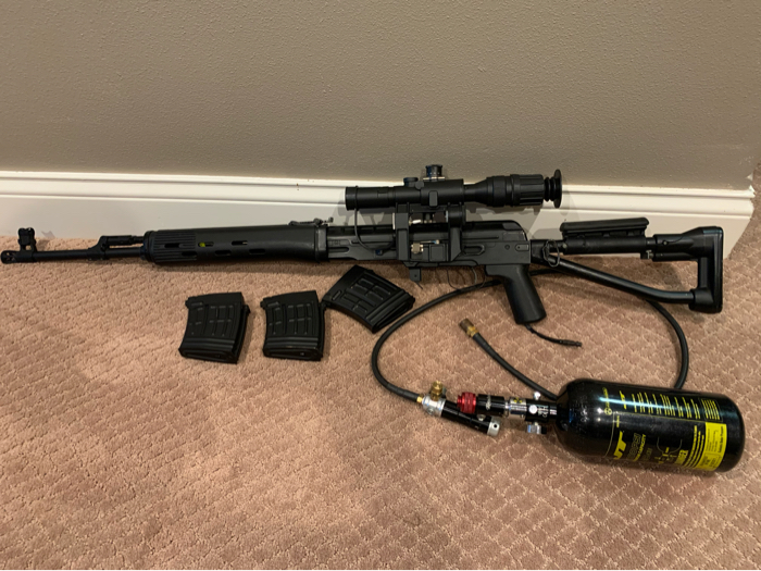 SOLD Cyma SVD Hydra gen 2 with 3 mags and reg | HopUp Airsoft