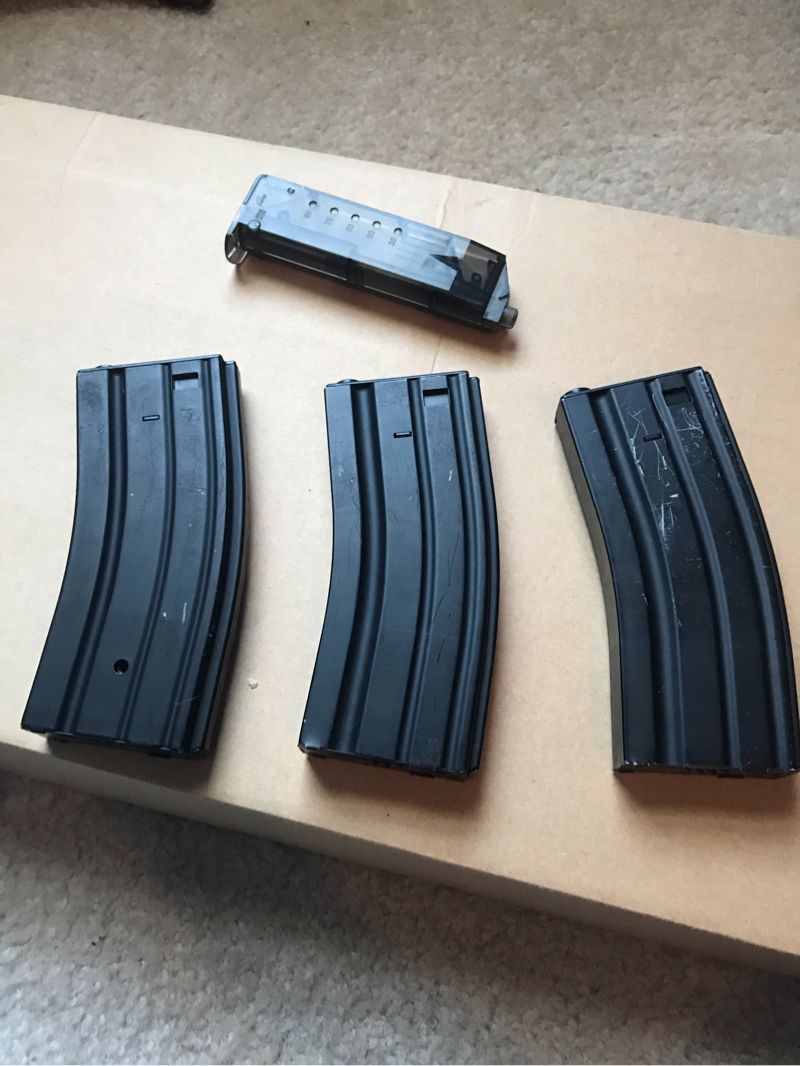 SOLD 3 M4 High Cap Mags and Speed-loader | HopUp Airsoft