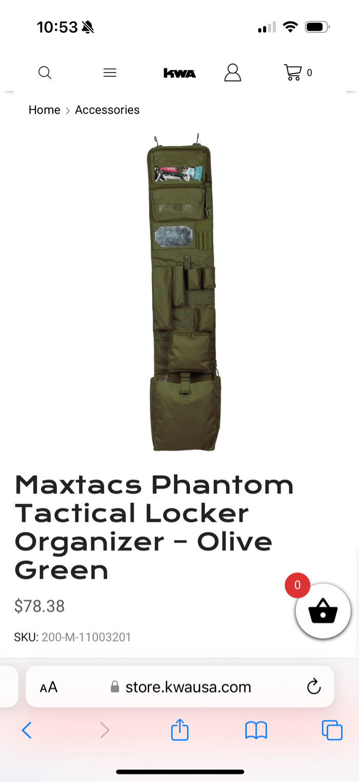 Maxtacs Phantom Tactical Locker Organizer – Olive Green | HopUp Airsoft