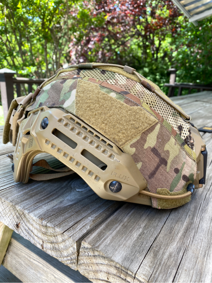 SOLD Mtek Flux Helmet WITH REAL Agilite MC helmet cover w/back pouch ...