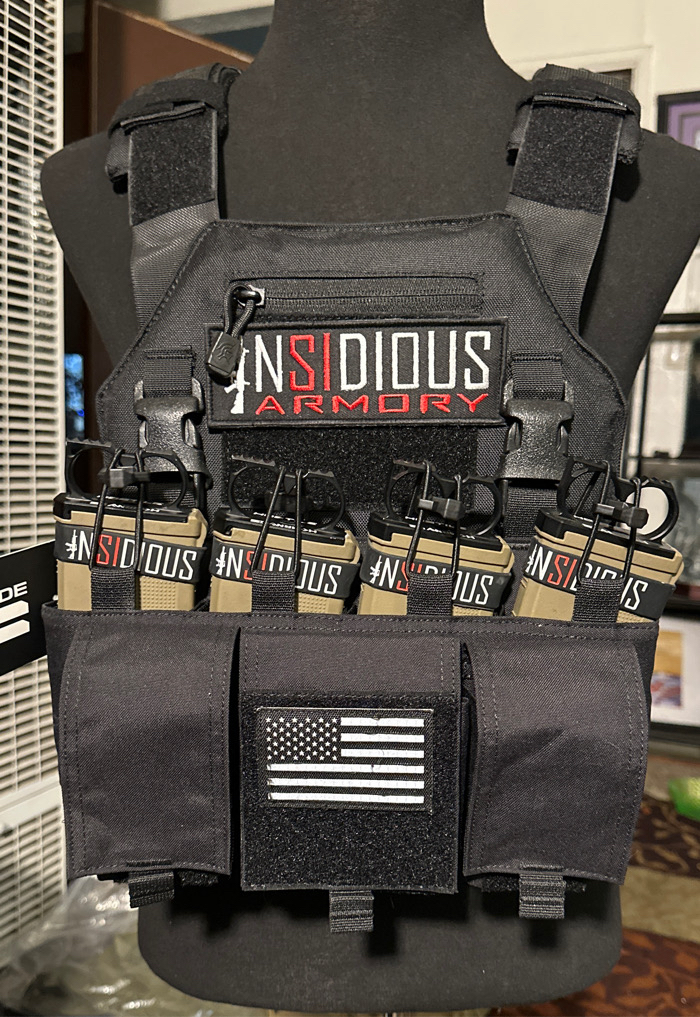 🔥SLICKSTER TACTICAL VEST ,6M4 MAGAZINE CHEST RIG & BACKPACK (BLACK ...