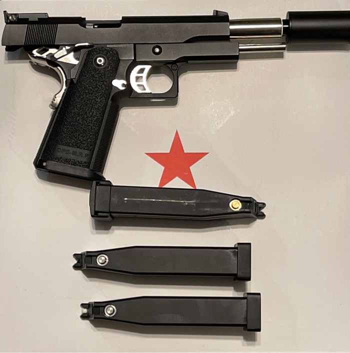 SOLD HI-CAPA 1911 Airsoft Pistol, Speed Loader, and Airsoft Magazine ...
