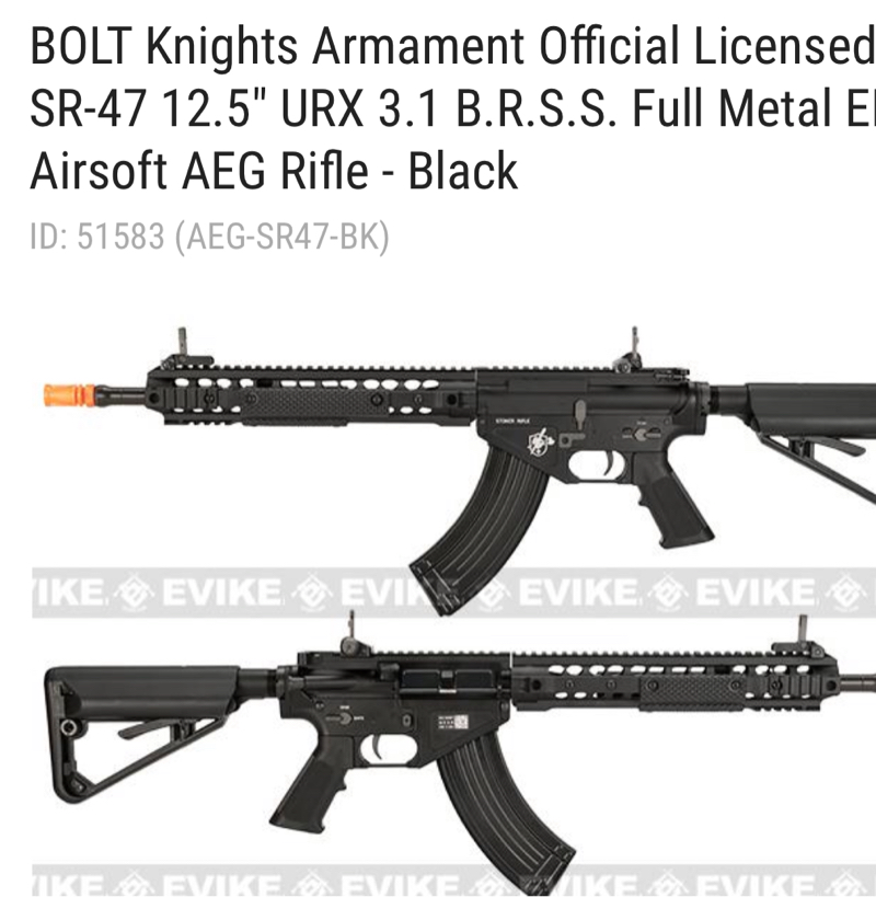 SOLD WTB BOLT SR-47 12.5” | HopUp Airsoft