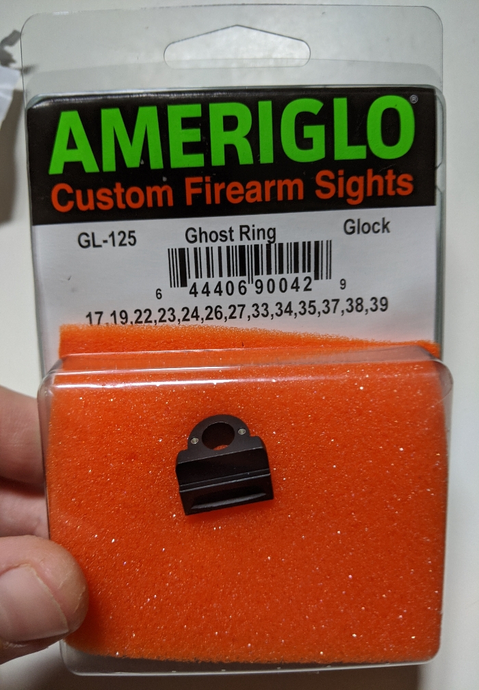 SOLD AmeriGlow Ghost Ring Rear Sight for Glock | HopUp Airsoft