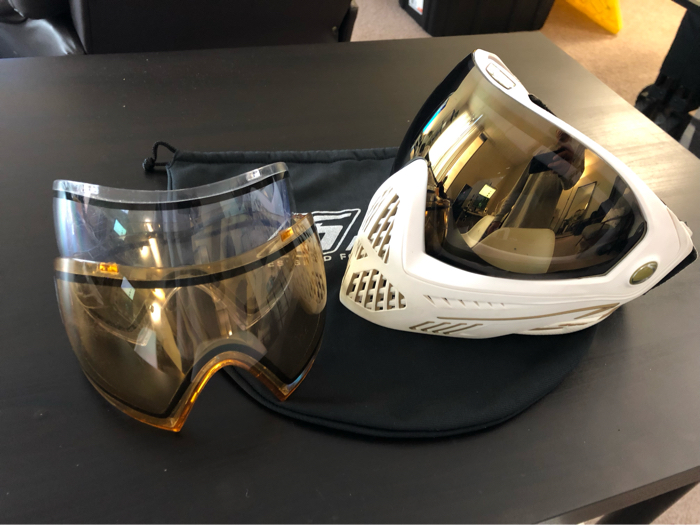SOLD Dye i5 invision White/Gold 3 lenses | HopUp Airsoft
