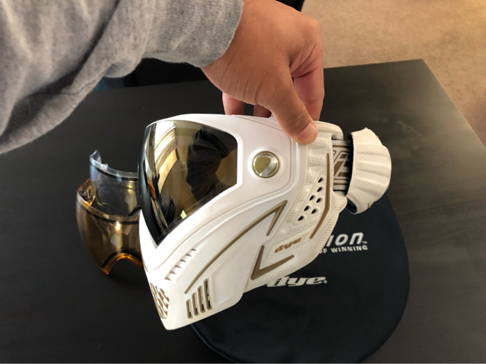 SOLD Dye i5 invision White/Gold 3 lenses | HopUp Airsoft