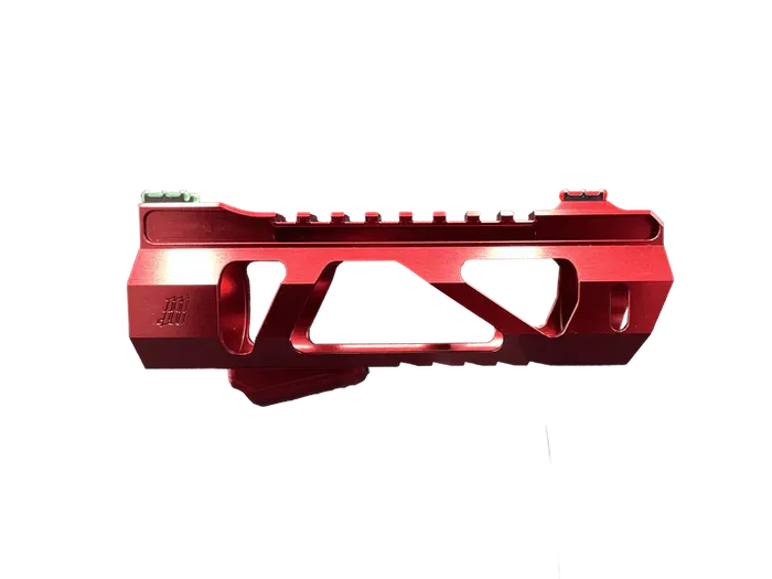 Monk Customs 'Vayu' M4 Hexagon Hand Guard - Red / 6" | HopUp Airsoft