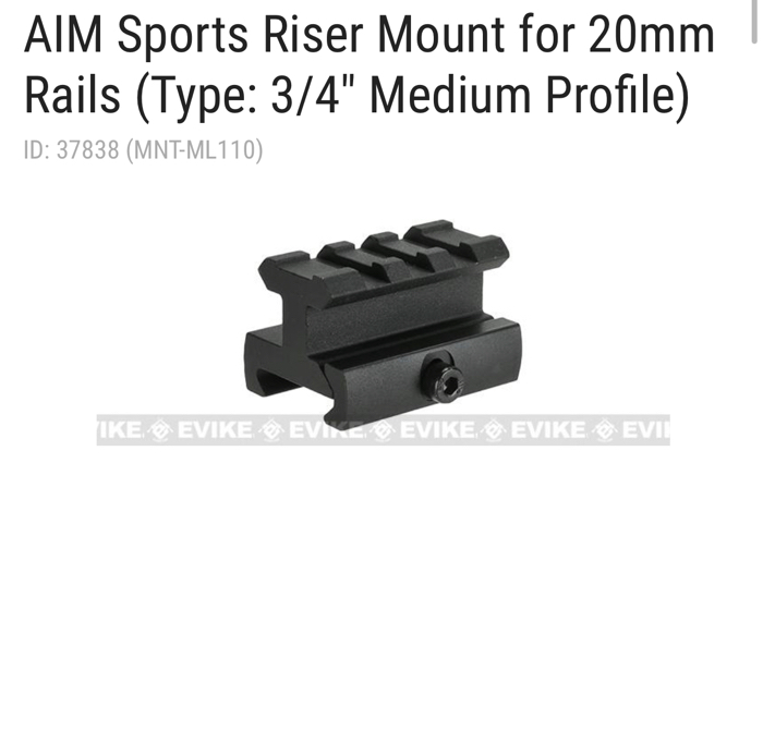 SOLD WTB Sight Riser | HopUp Airsoft