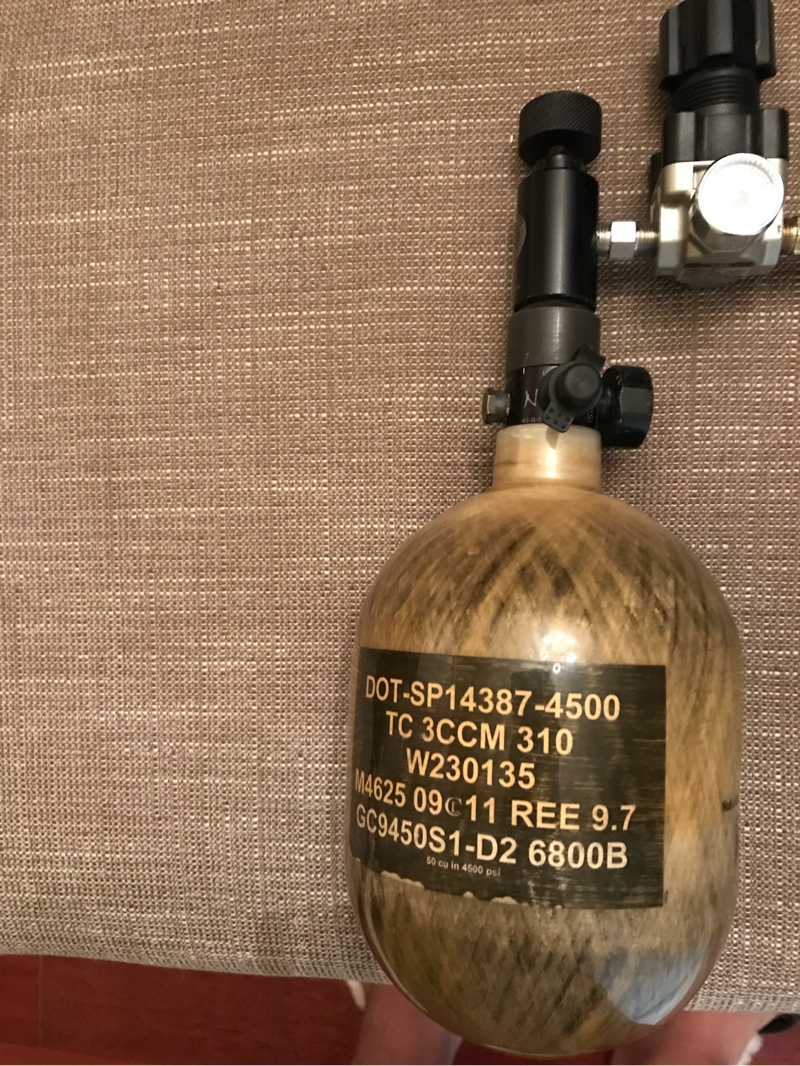 SOLD HPA NINJA 50/4500 SLP TANK AND SLP REG CARBON FIBER NO LINE ...