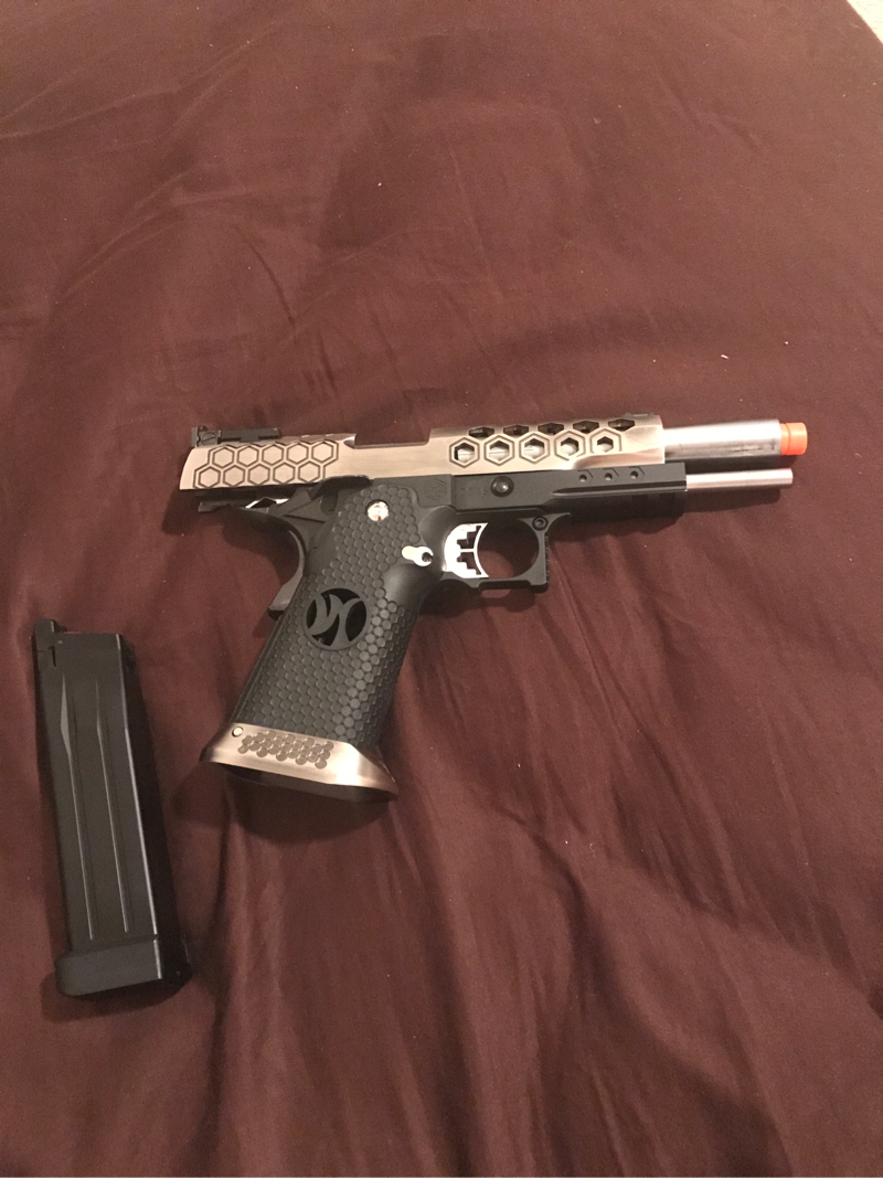 SOLD AW Customs HX2501 GBB Pistol (2 mags) | HopUp Airsoft