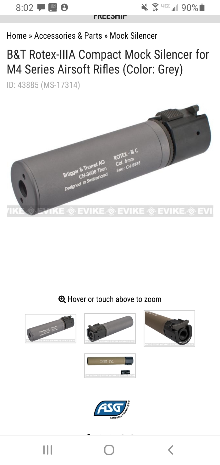 SOLD asg B&t rotex iii suppressor | HopUp Airsoft