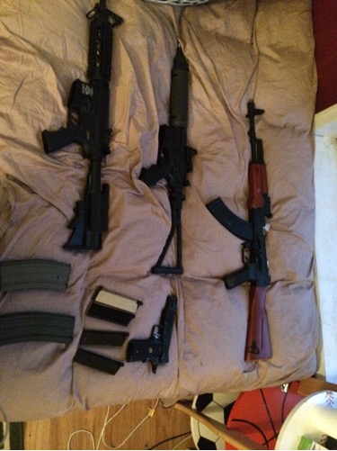 SOLD high powered m4,broken ak-47 and pistol | HopUp Airsoft