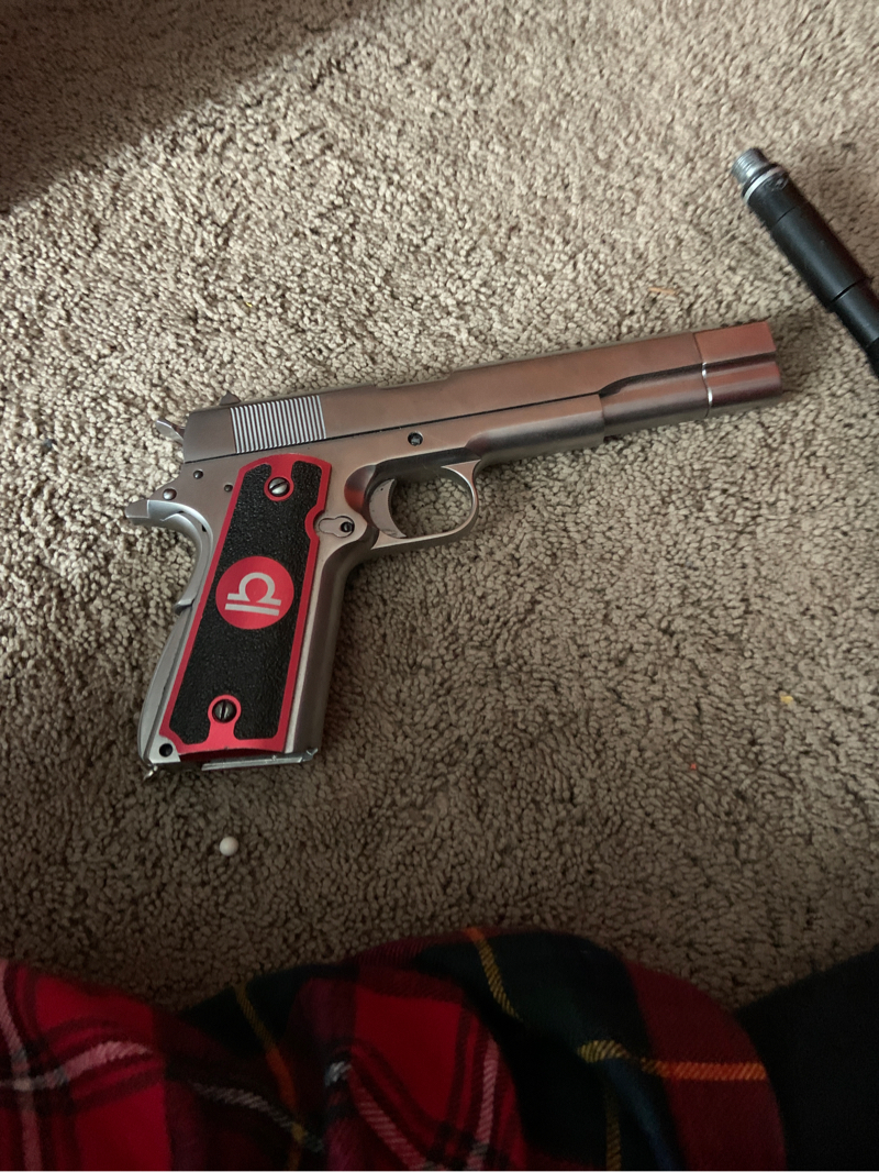 SOLD Red grips 1911 Angel customs WE | HopUp Airsoft