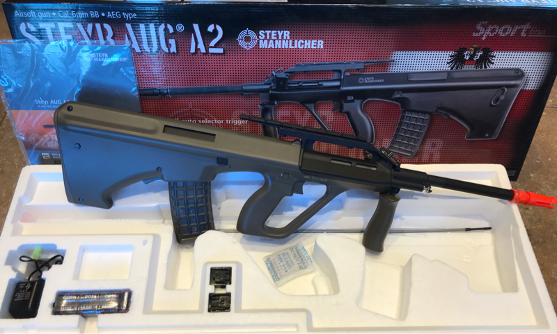 SOLD UPGRADED EXCLUSIVE Steyr Licensed Metal Gearbox AUG A2 Airsoft AEG ...