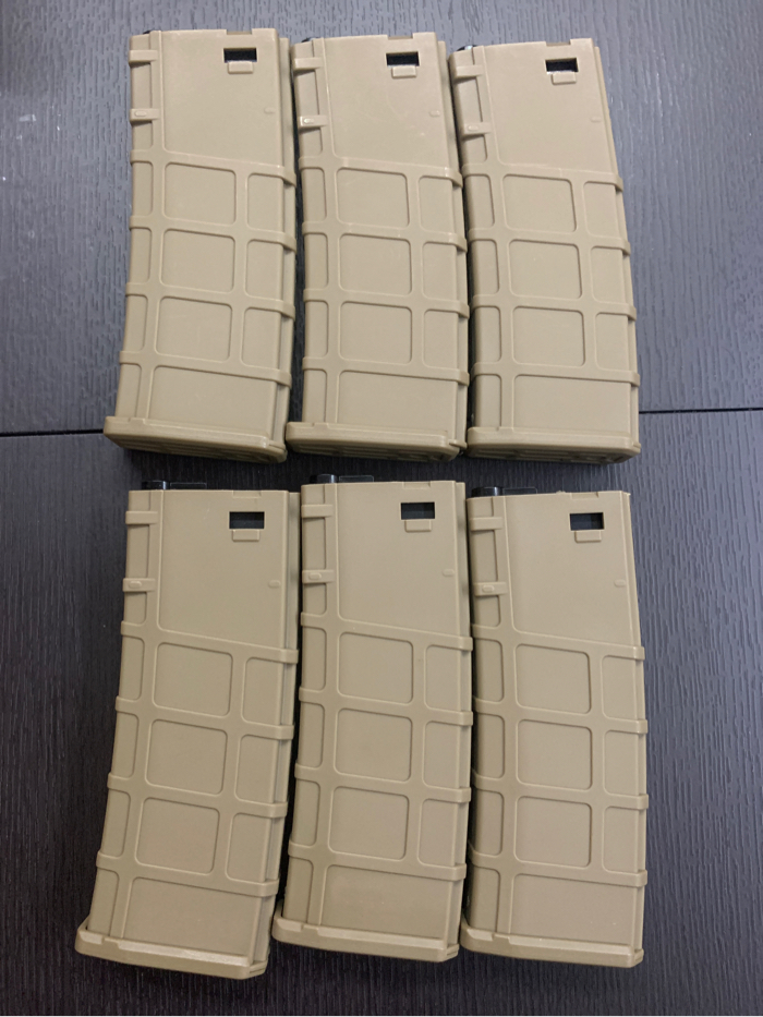 SOLD Lonex 200 round M4 magazines Tan (x6) | HopUp Airsoft