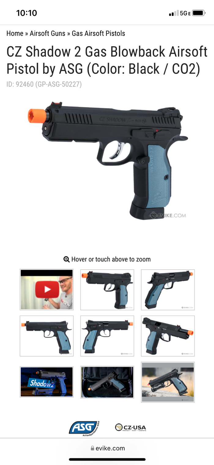 WTB ASG CZ Shadow 2 | HopUp Airsoft