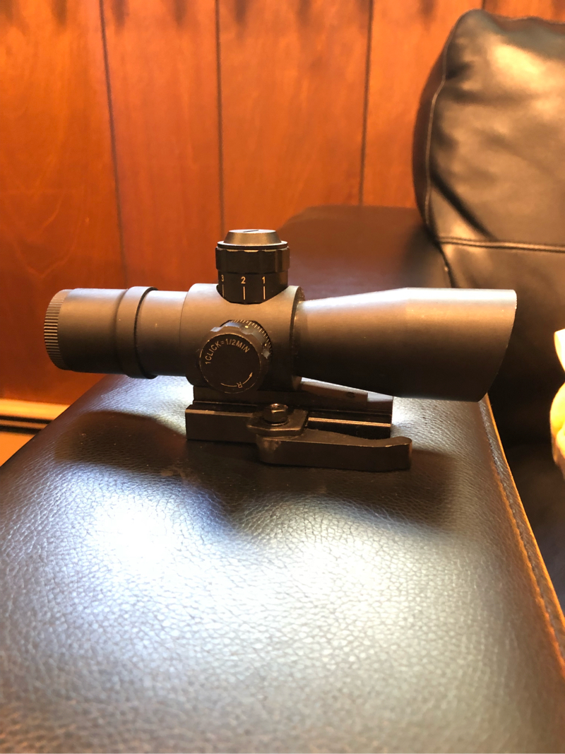 SOLD NcStar Zombie Stryke 4x32 illuminated sight with zombie reticle ...