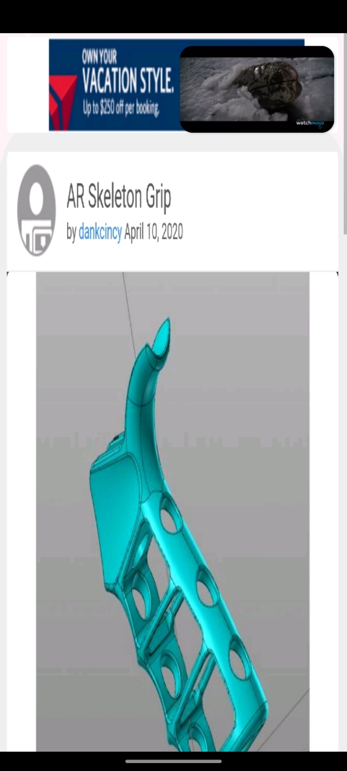 3d printed skeleton pistol grip | HopUp Airsoft