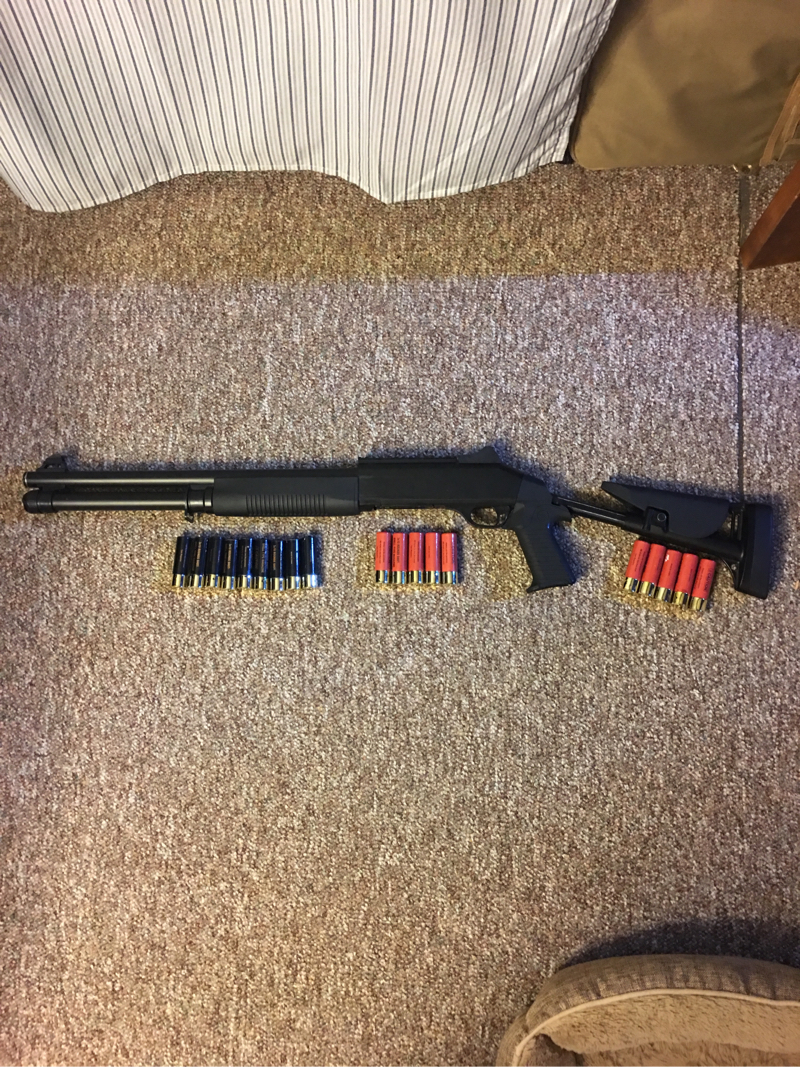 SOLD Double Eagle M3 3- lRound Burst Multi Shot Shell Loading Shotgun ...