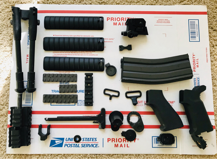 M4 / SR25 External Parts ( Mag Grips Charging Handle Bipod Rail Covers ...