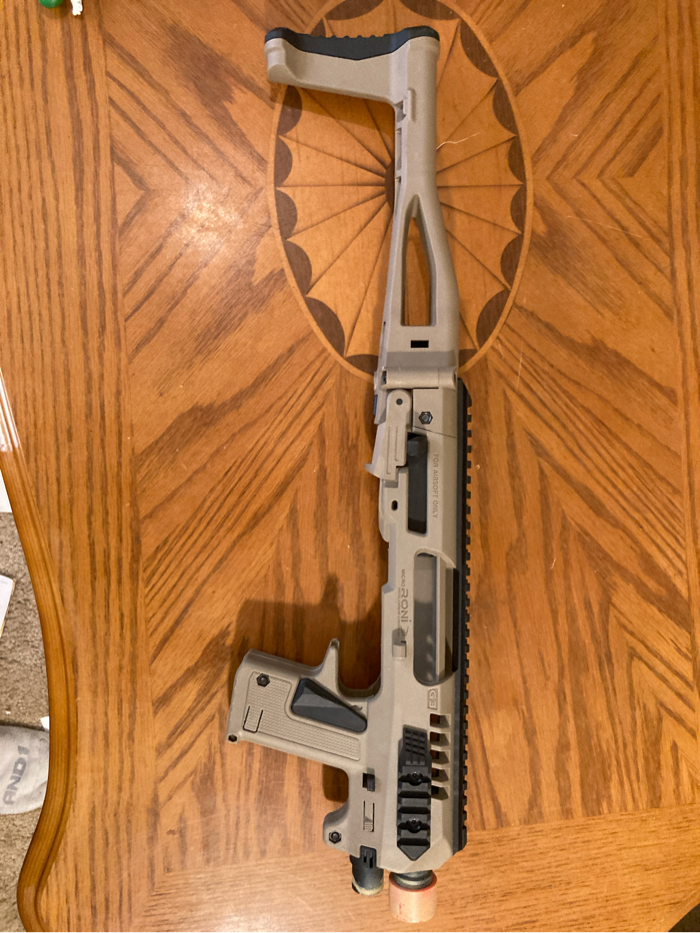 SOLD CAA Airsoft Micro Roni Pistol Carbine Conversion Kit for Elite ...