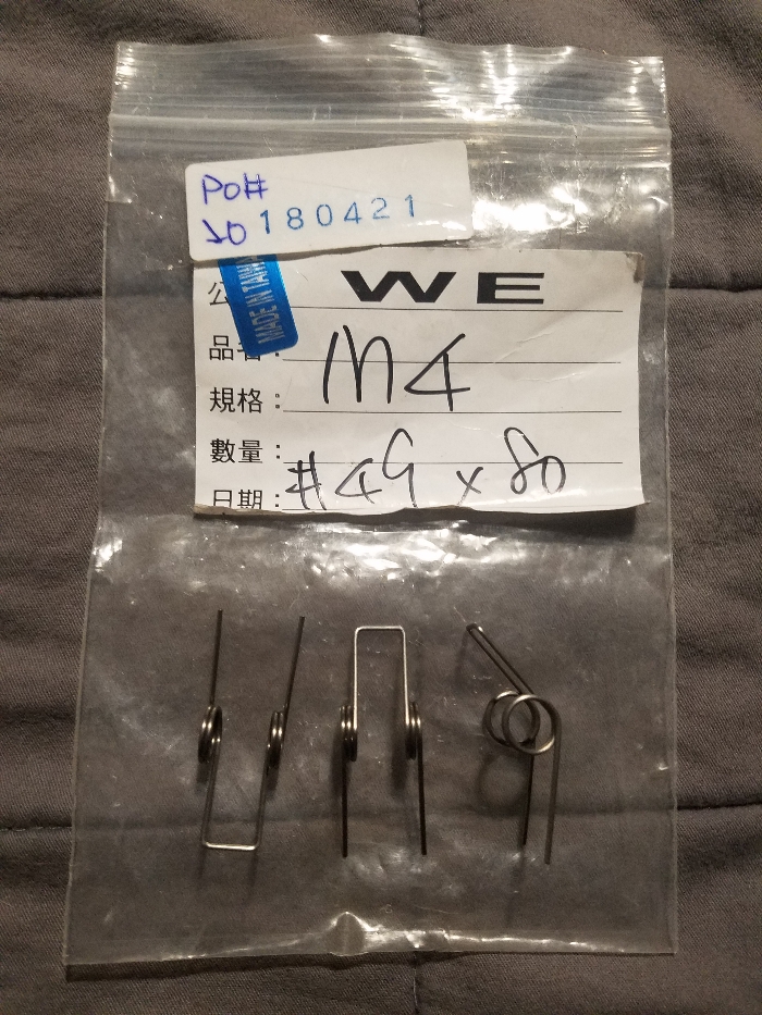 SOLD WE M4 hammer springs? | HopUp Airsoft