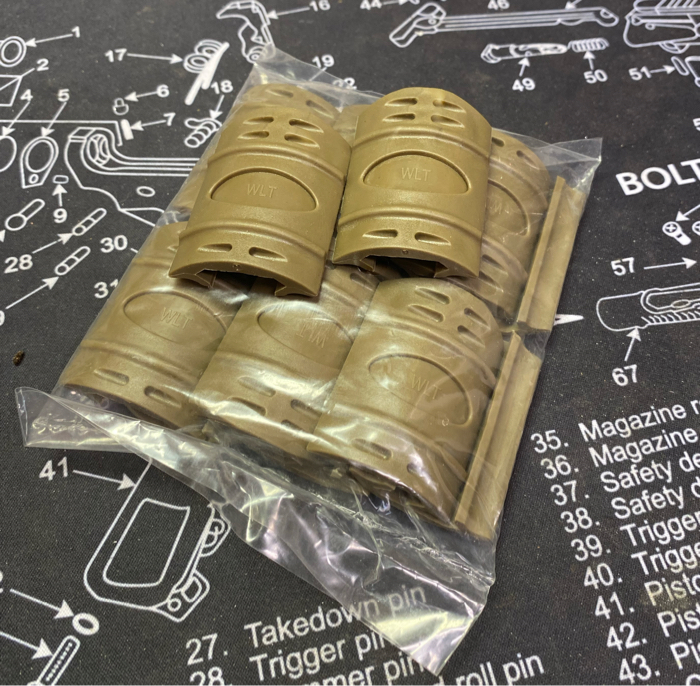 SOLD NEW! Rubber Tan Picatinny Rail Covers 12 Pack | HopUp Airsoft