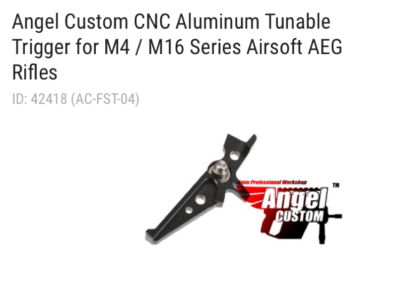 SOLD Angel Custom Tunable Trigger | HopUp Airsoft