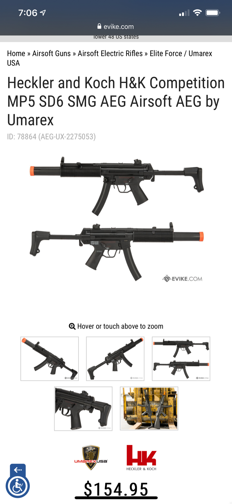 SOLD MP5 SD6 / AEG / Plastic-Polymer Construction / SMG | HopUp Airsoft