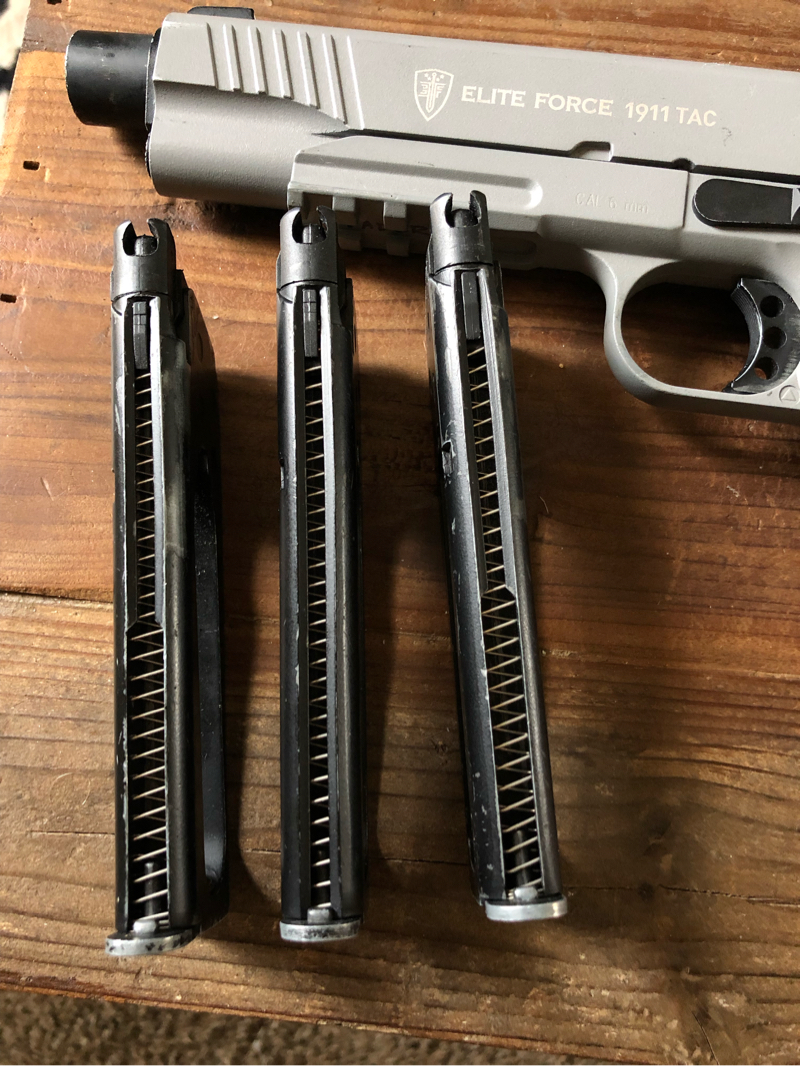 SOLD Elite Force 1911TAC Gray with 3 non-leaky mags | HopUp Airsoft