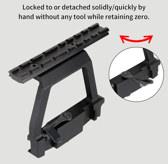 🔥AK47/74 Side Rail Scope Mount QD (Color: Black) | HopUp Airsoft