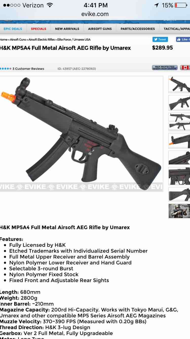 SOLD NEW IN BOX MP5 | HopUp Airsoft