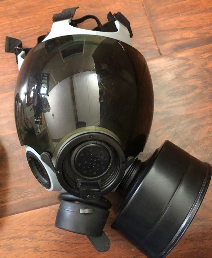 SOLD Msa Military issue gas mask with rare fully loaded chem detection ...