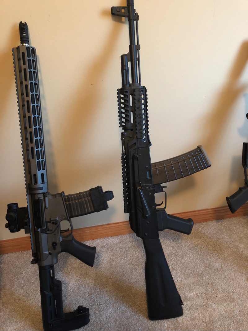 SOLD ICS IK-74 (AK47) with RAS Tactical Rail and midcaps | HopUp Airsoft