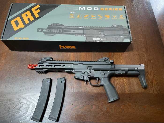 SOLD KWA QRF Pistol Caliber AR w/ Adjustable FPS AEG 2.5 Gearbox ...