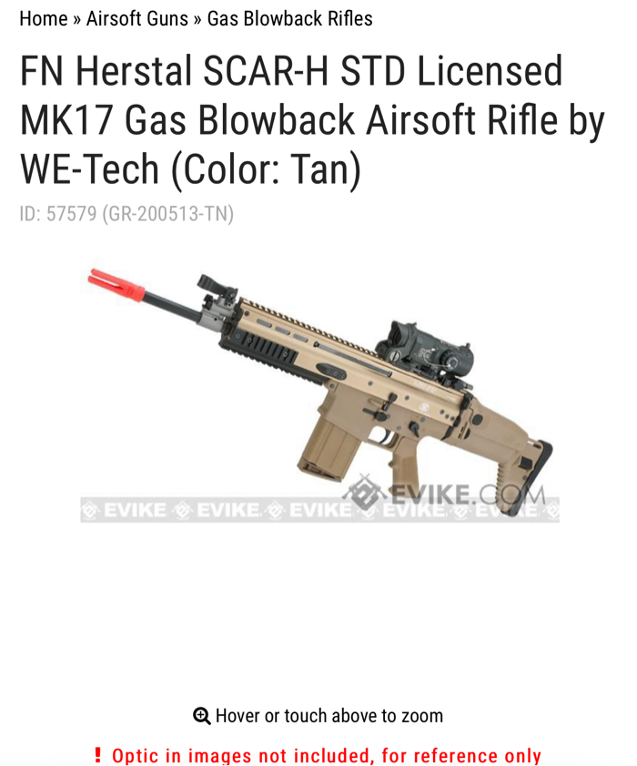 WE gas blowback SCAR H rifle wanted!! | HopUp Airsoft