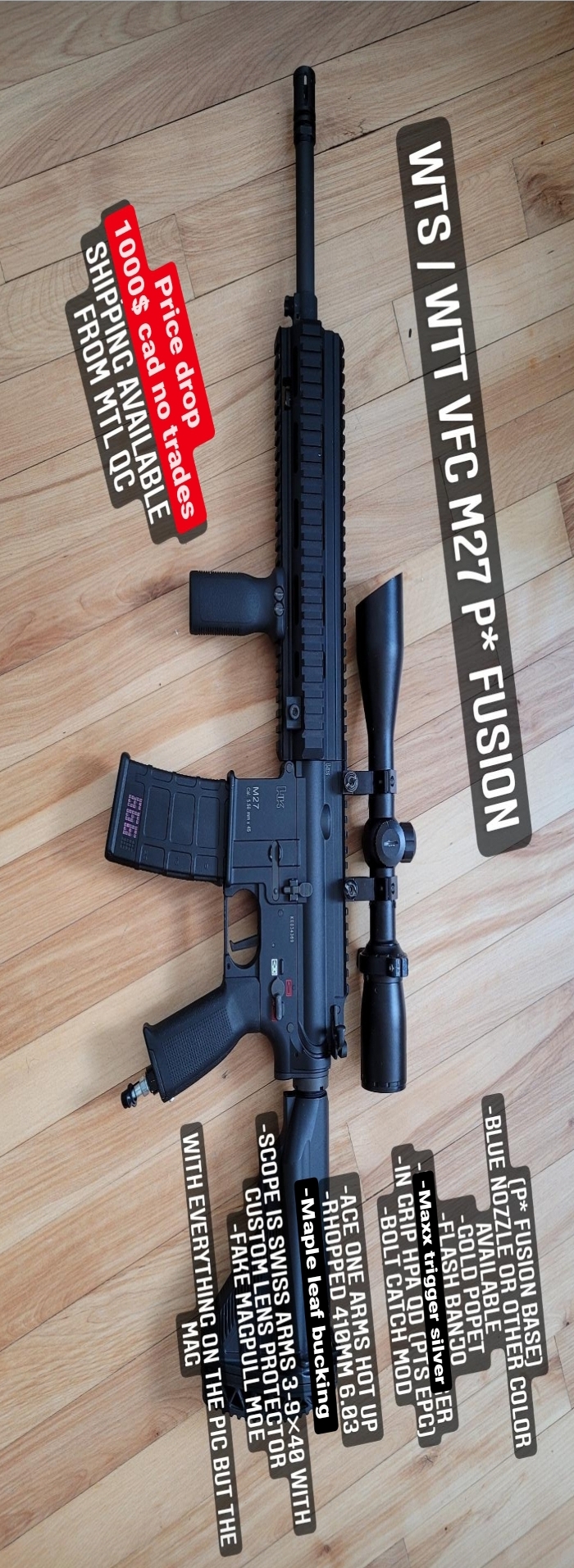 SOLD Vfc m27 fusion engine build | HopUp Airsoft