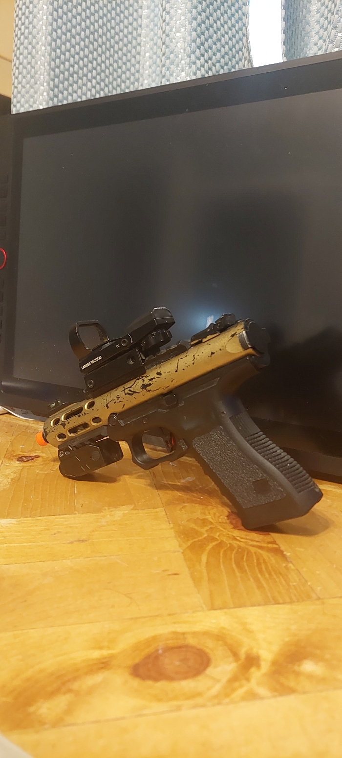 WE-Tech Galaxy Select-Fire Gas Blowback Airsoft Pistol with Flashlight ...