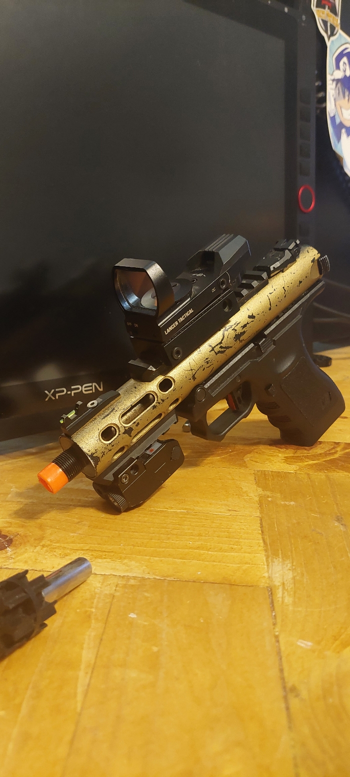 WE-Tech Galaxy Select-Fire Gas Blowback Airsoft Pistol with Flashlight ...